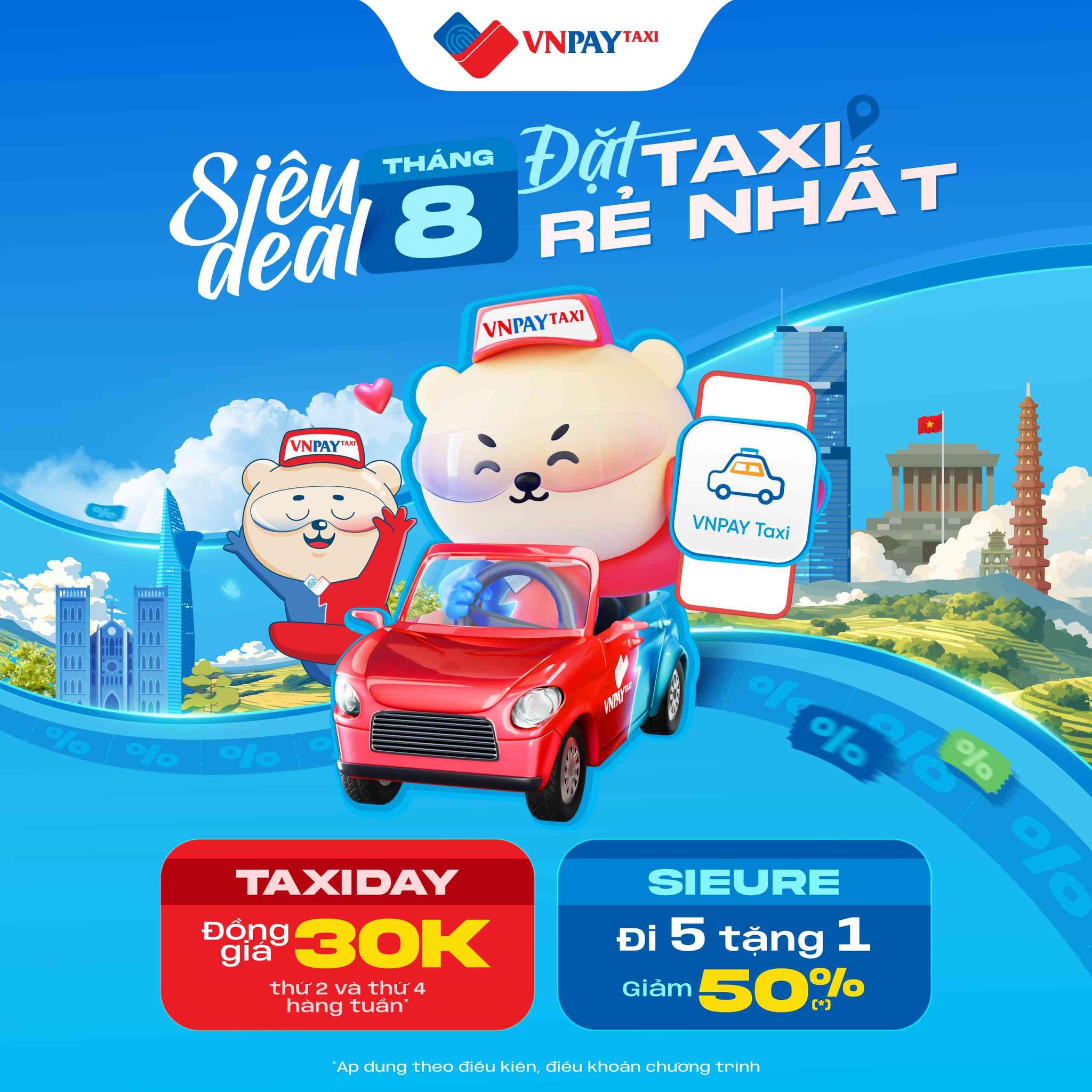 Gọi Taxi Online trên ứng dụng ngân hàng và ví VNPAY